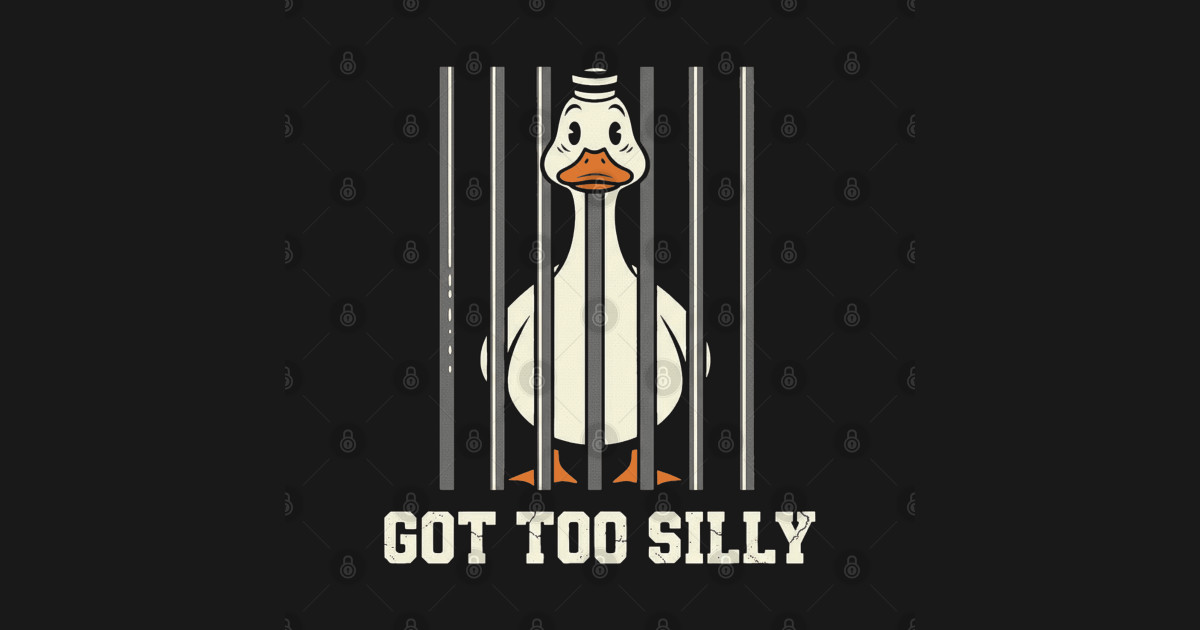 Silly Goose Vintage Retro Jail Meme - Silly Goose - T-Shirt | TeePublic