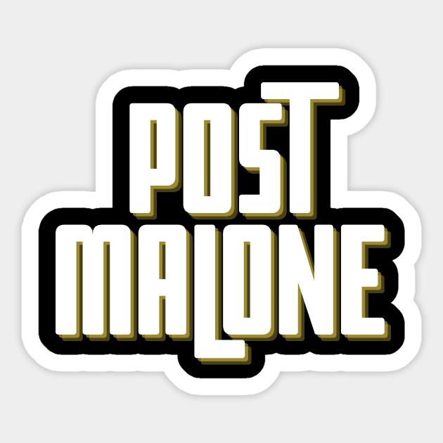 Post Malone text design - Rapper - Sticker | TeePublic
