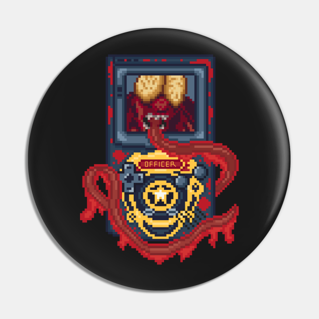Resident Evil 2 Handheld Pixel Art - Resident Evil - Pin | TeePublic