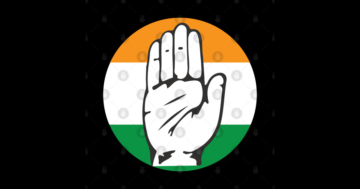 Congress Party of India Hand Symbol - India - Sticker | TeePublic