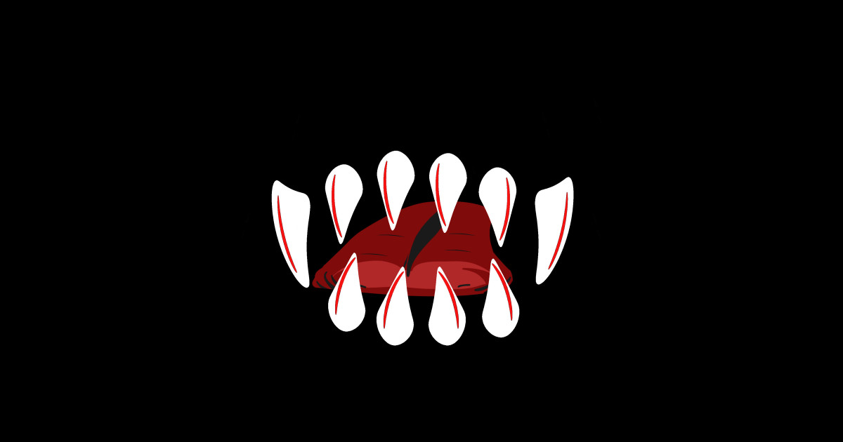 Creepy Teeth Horror Halloween Fun - Creepy Teeth - Sticker | TeePublic