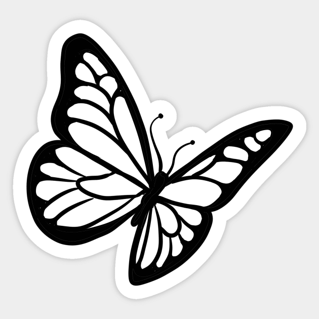 Stick figure butterfly - Stick Figure Butterfly - Sticker | TeePublic
