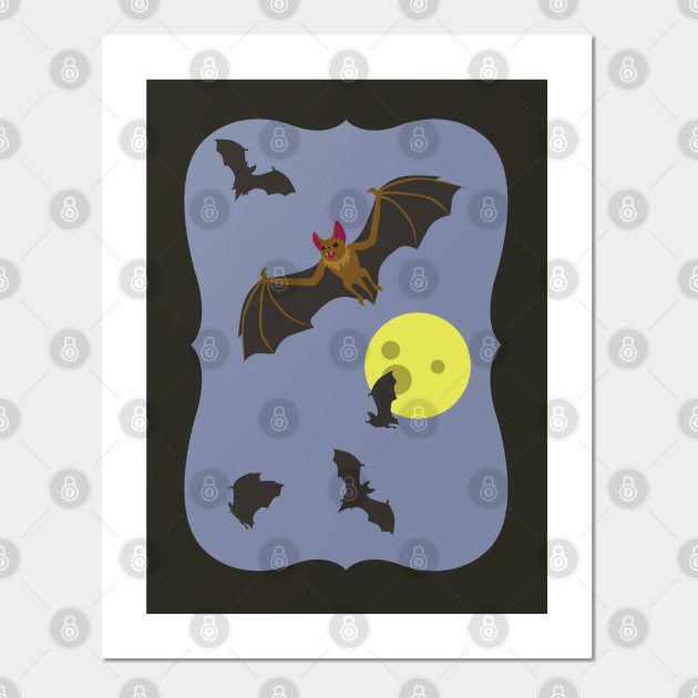 Spooky Halloween Bats - Halloween - Posters and Art Prints | TeePublic