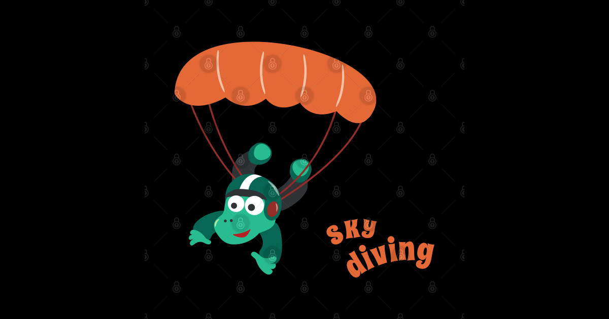 Vector illustration of a cute skydiver. - Skydiving Theme Party ...