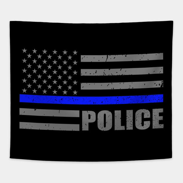 Police Officer Thin Blue Line American Flag - Police Officer Gift ...