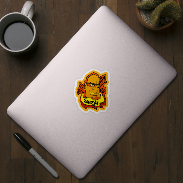 BANZAI! Goji Rokkaku gold - Jet Set Radio - Sticker | TeePublic