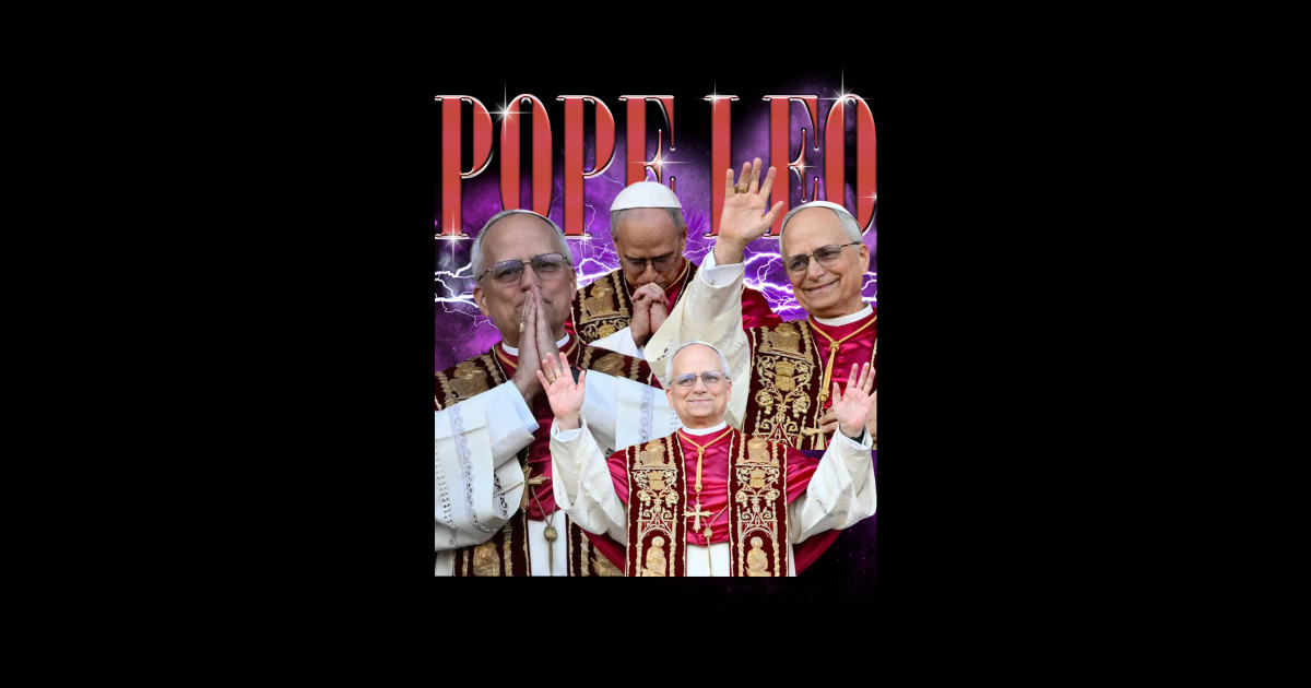Pope Leo XIV Papa Leo Vintage - Pope Leo Xiv - Posters and Art Prints | TeePublic