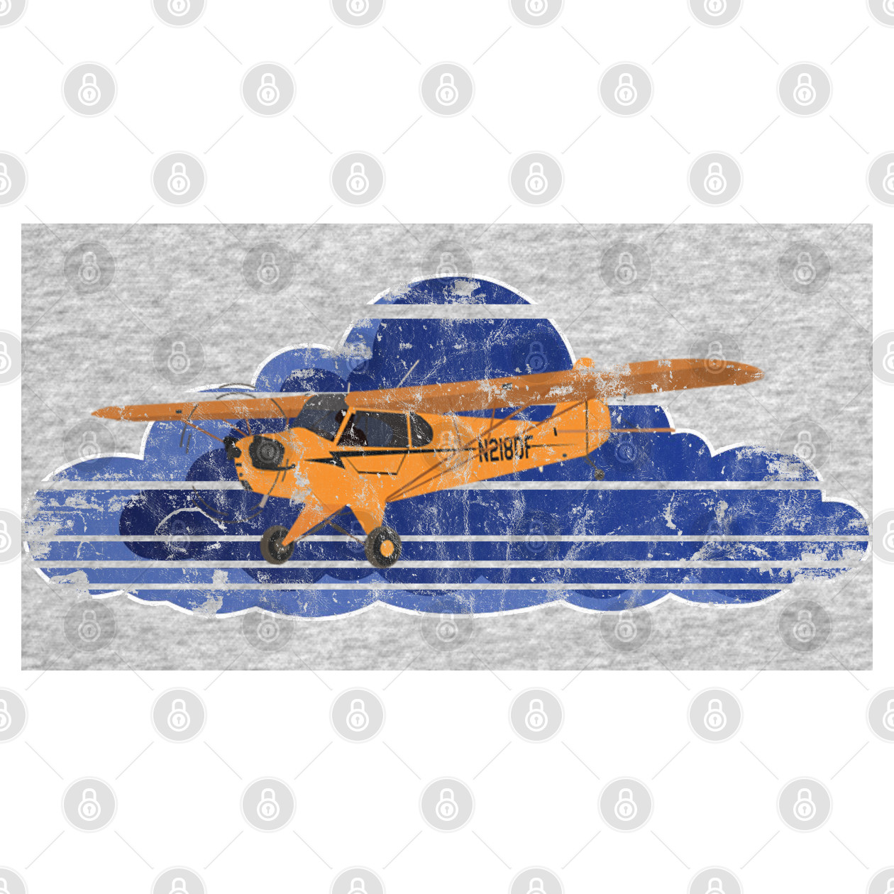 Cub Airplane Vintage Airplane Pilot Cloud Pilot Design - Cub Airplane ...