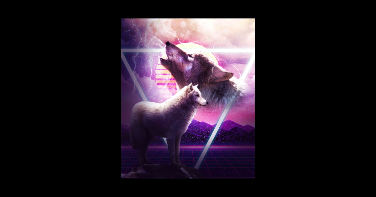 Trippy Wolf Rave - Wolf - Sticker | TeePublic