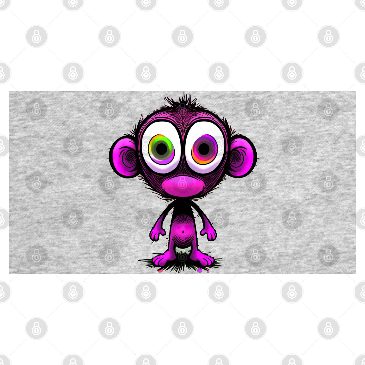 Cute Manic Chibi Monkey Comic Horror Art I - Hallowen - T-Shirt | TeePublic