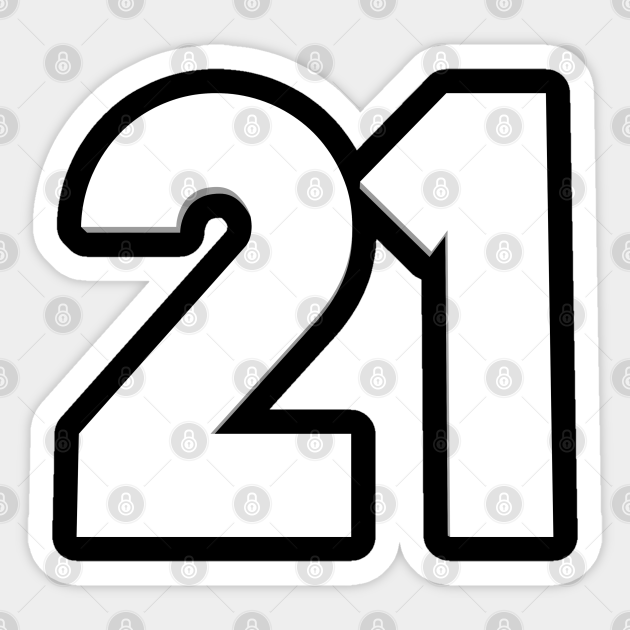 21 - 21 - Sticker | TeePublic