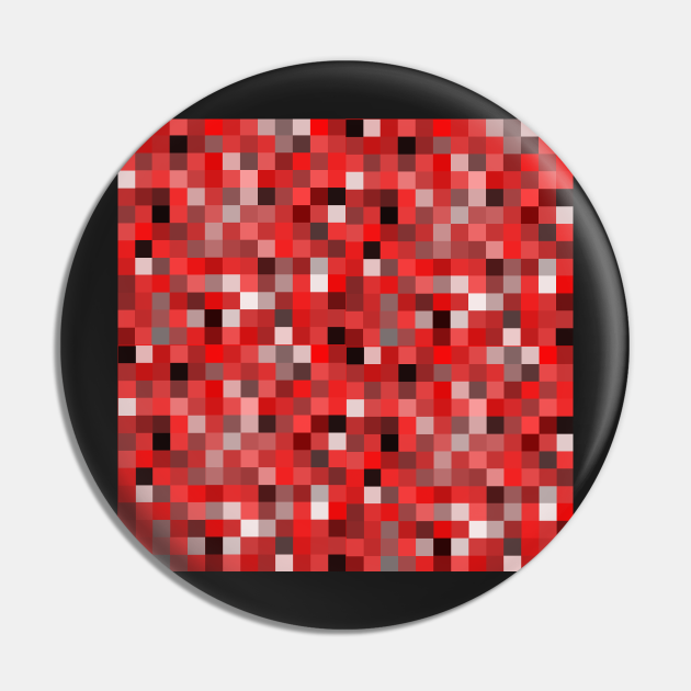 monochrome red pixel art design - Monochrome - Pin | TeePublic