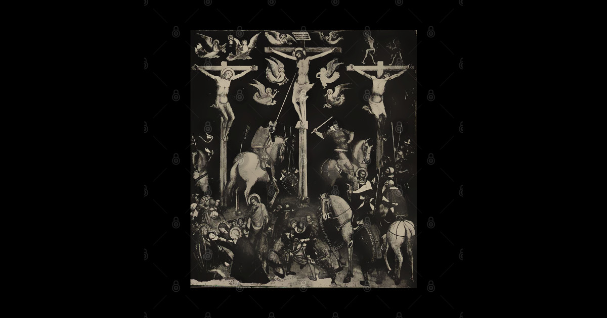 Calvary Crucifixion of Jesus Christ - Cross Christ - Sticker | TeePublic