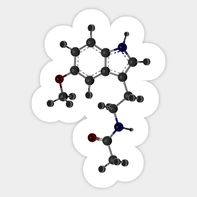 Melatonin Molecule - Melatonin - Sticker | TeePublic