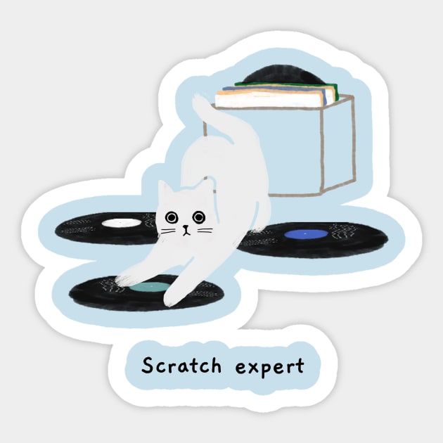 Record scratching - Vinyl Record - Sticker | TeePublic