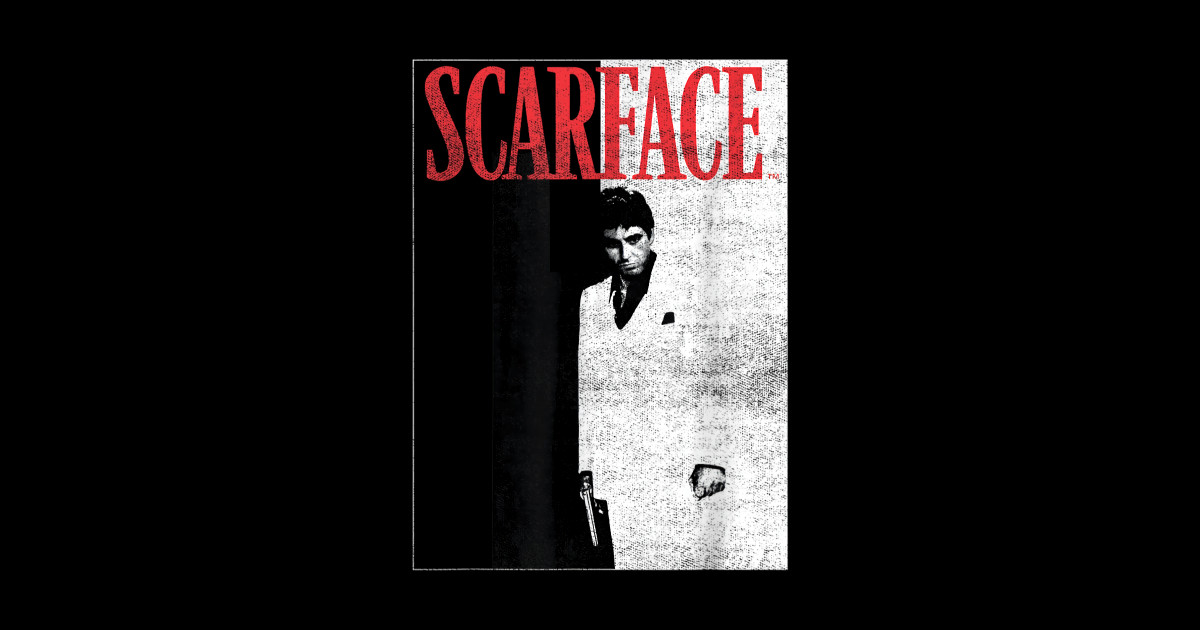 Scarface Distressed Movie Poster Photo - Scarface - Sticker | TeePublic