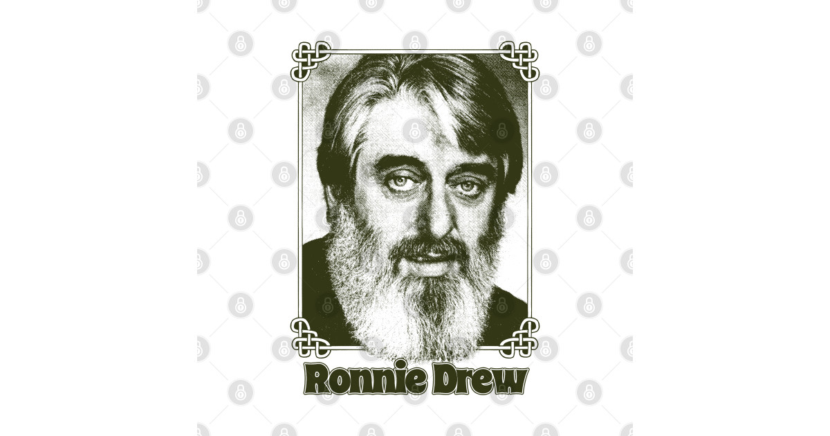 Ronnie Drew -- Vintage Style Design - Ronnie Drew - T-Shirt | TeePublic