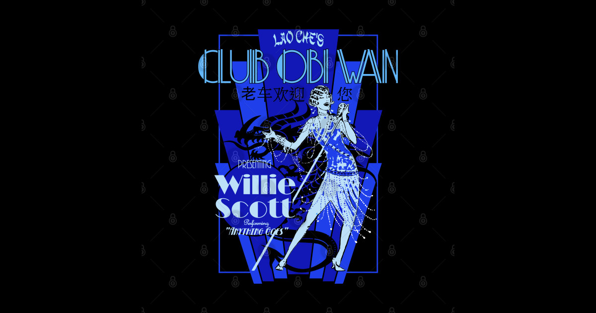 Club Obi-Wan (Willie Scott Version) - Indiana Jones - Sticker | TeePublic