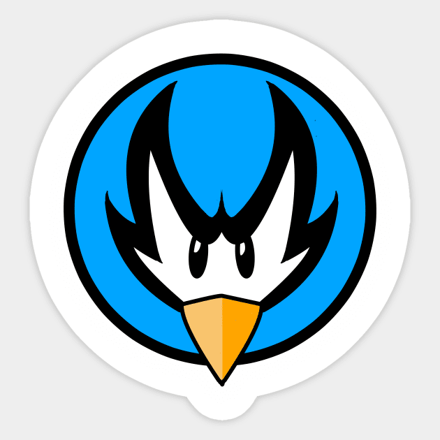 Angry Blue Jay - Bird - Sticker | TeePublic