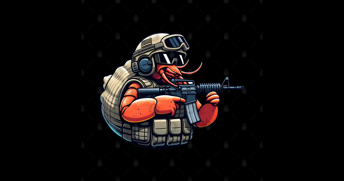 Tactical Hermit Crab - Hermit Crab - Sticker | TeePublic