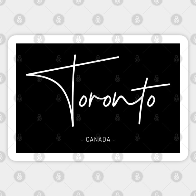 Toronto, Canada Design (WHITE PRINT) - Travel - Sticker | TeePublic