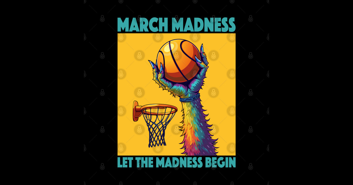 March Monster Madness Hand - Basketball - Sticker | TeePublic