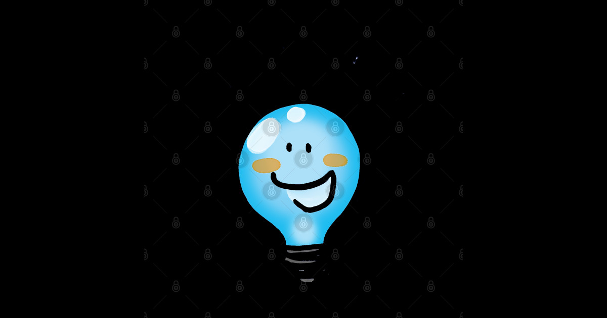 cute light bulb - Light Bulb - Sticker | TeePublic