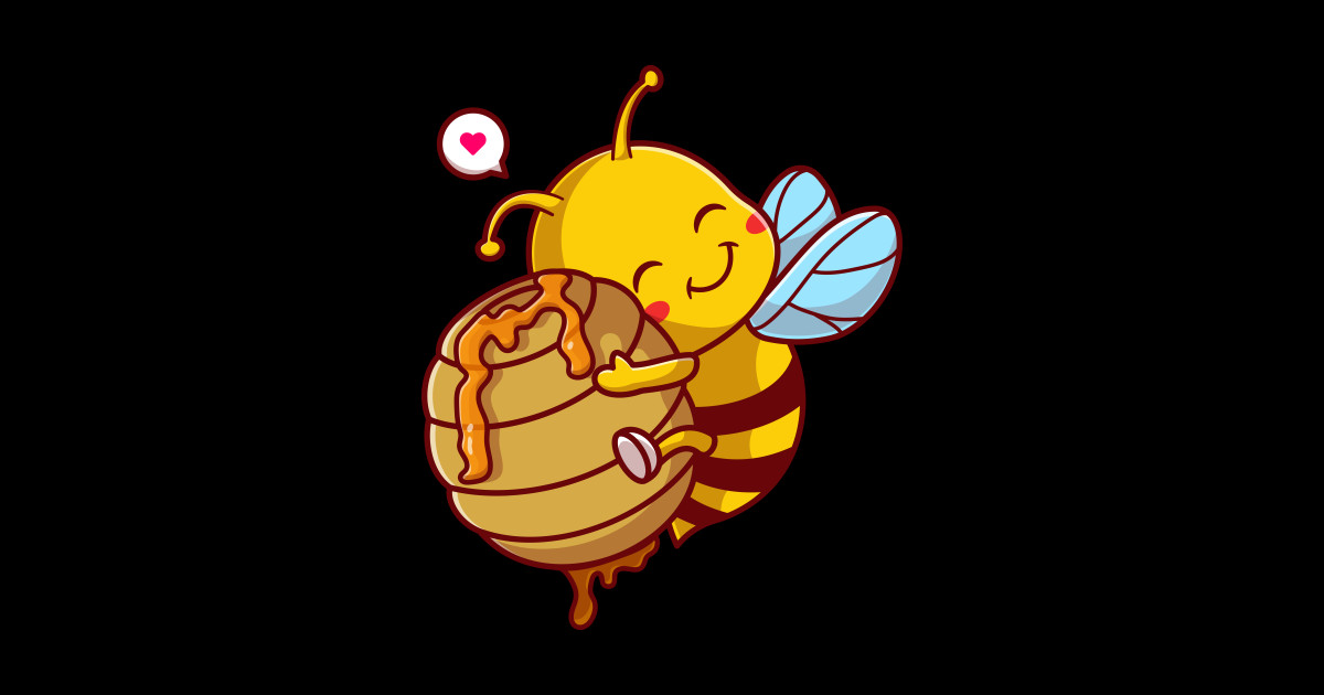 Cute Honey Bee Hug Honeycomb Cartoon - Cute Honey Bee Hug Honeycomb ...