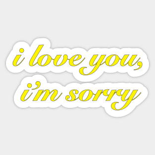sorry love u