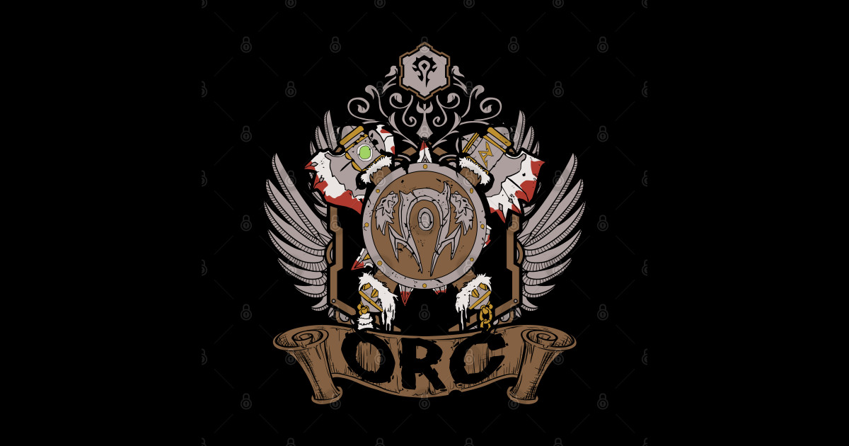 ORC - CREST - World Of Warcraft - Sticker | TeePublic