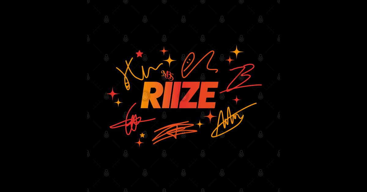 design inspired by the signatures of the "riize" group - Kpop Merch ...