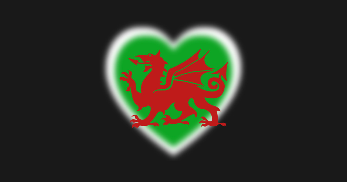 Welsh Dragon Heart - Welsh Dragon - T-Shirt | TeePublic
