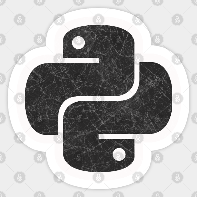 Python Black - Python - Sticker | TeePublic