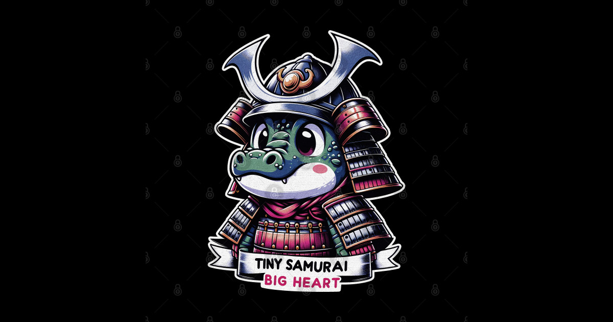 Kawaii Crocodile Samurai Cute Alligator - Kawaii Animals - Sticker ...