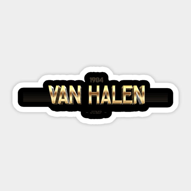 1984 van halen - retro text style - Van Halen - Sticker | TeePublic