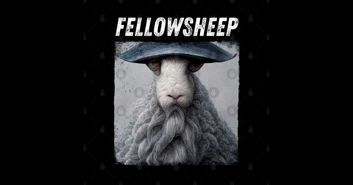 Fellowsheep - Wizard Sheep - Funny - Lord Of The Rings - Sticker ...