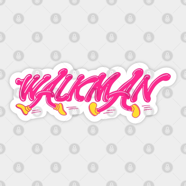 Classic Walkman retro logo - Classic Walkman - Sticker | TeePublic