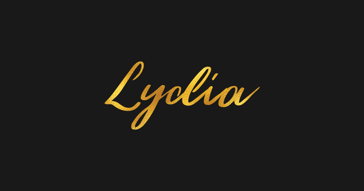 Lydia Name Hand Lettering in Faux Gold Letters - Lydia - T-Shirt ...