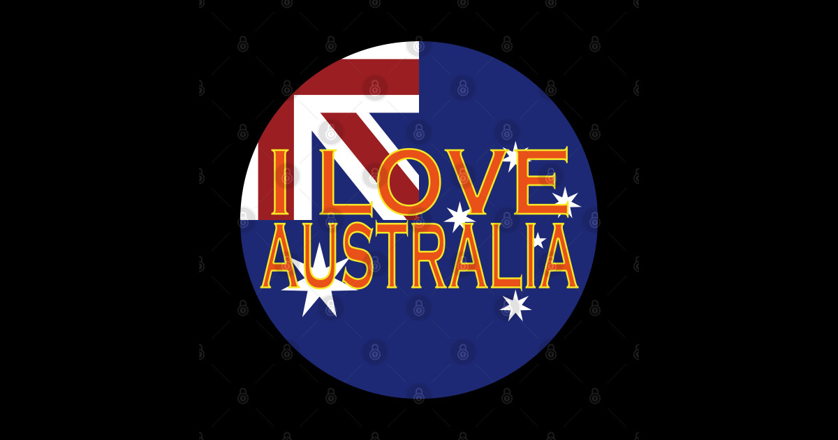 I love Australia - I Love Australia - Sticker | TeePublic