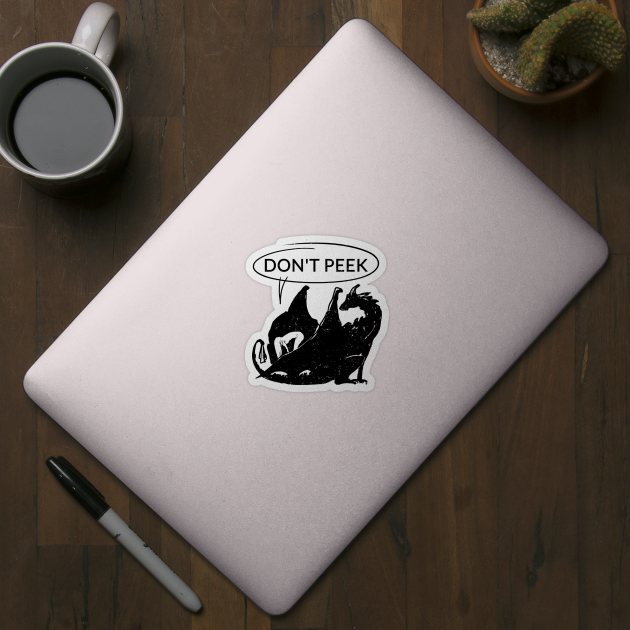 Don't peek (black version) - Peek - Sticker | TeePublic