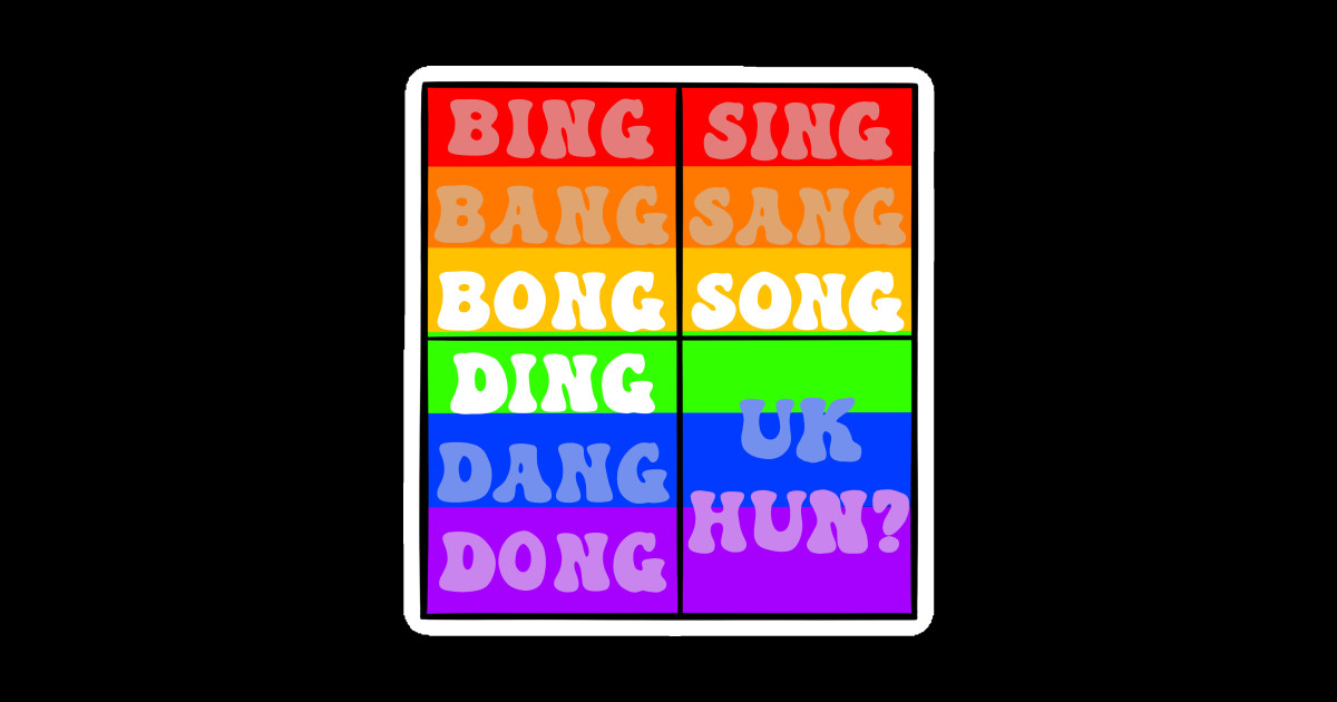 UK Hun? Rainbow Lettering - Uk - Sticker | TeePublic