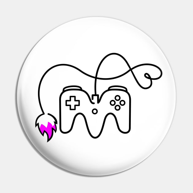 New Logo Black - Gamer - Pin | TeePublic