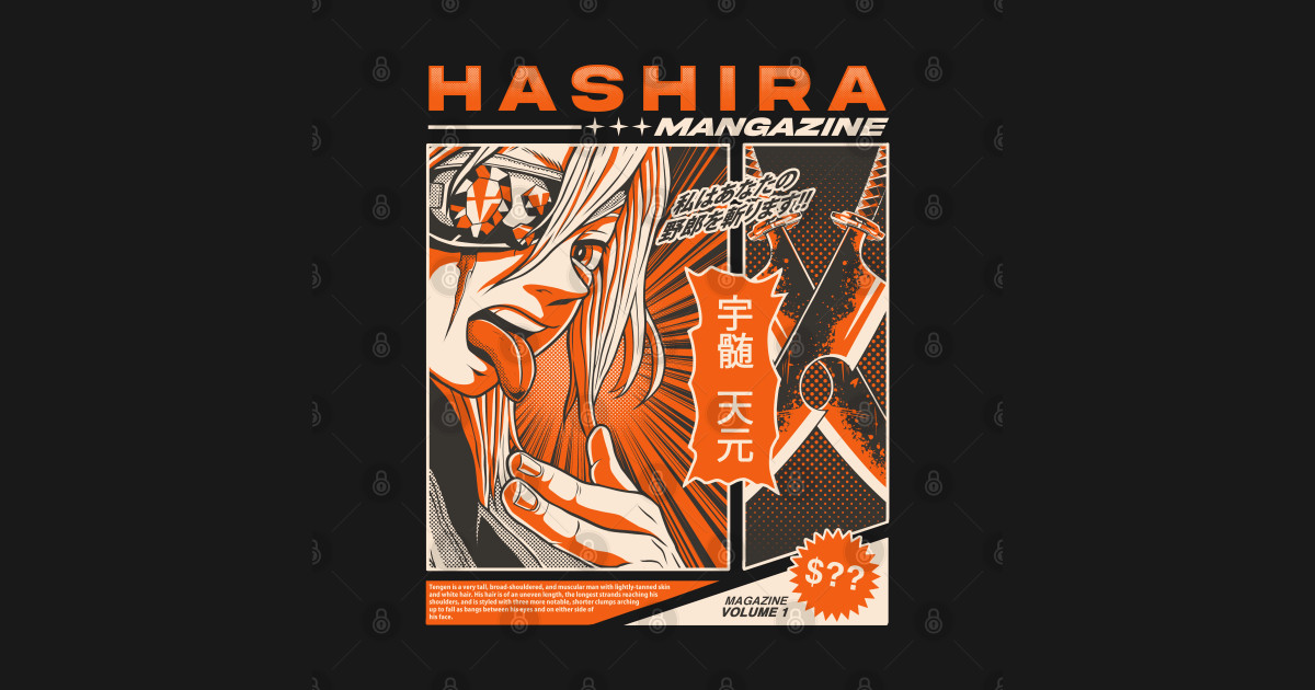 Hashira Mangazine Tengen Artwork - Demon Slayer - T-Shirt | TeePublic