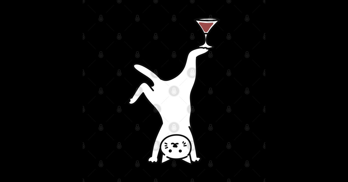 Tipsy Cat Pose - Cat - Sticker | TeePublic