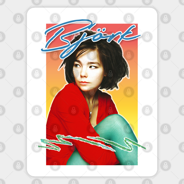 Bjork Aesthetic Style Retro Fan Art Design - Bjork - Magnet | TeePublic