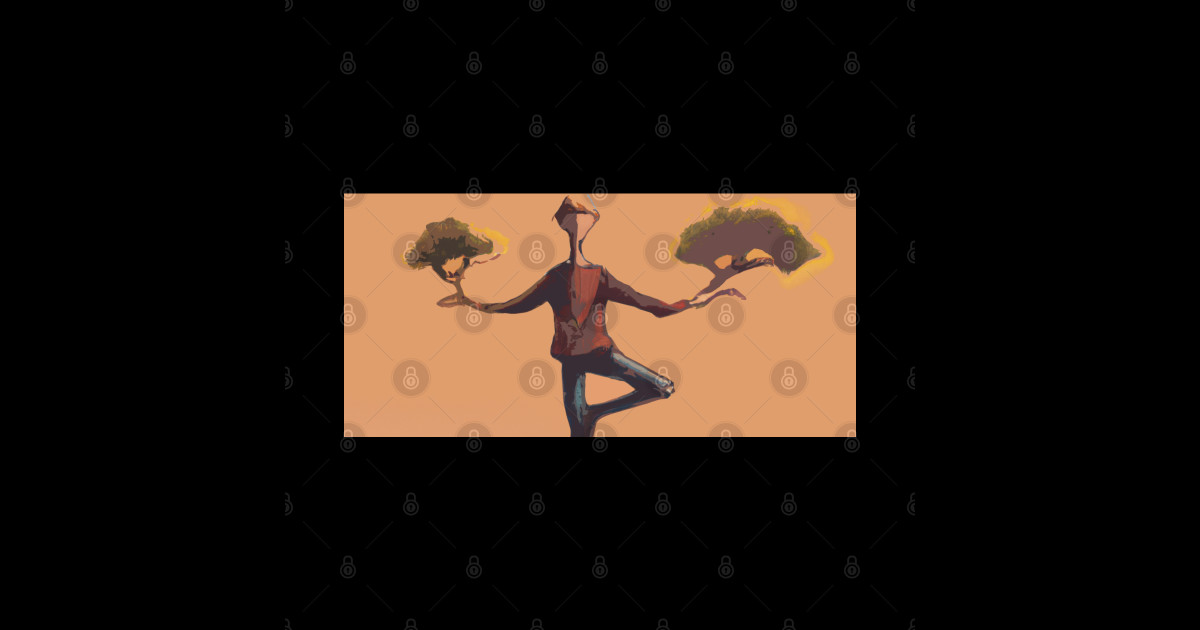 Tree Pose Cap - Yoga - Sticker | TeePublic