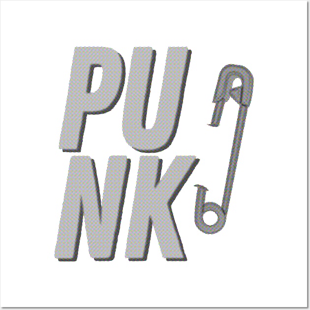 Punk - Safety Pin Typography Design - Punk - Posters and Art Prints ...
