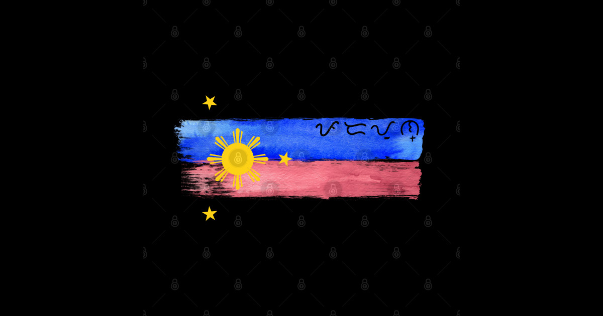 Philippine Flag / Baybayin word Padayon (to continue) - Philippines ...