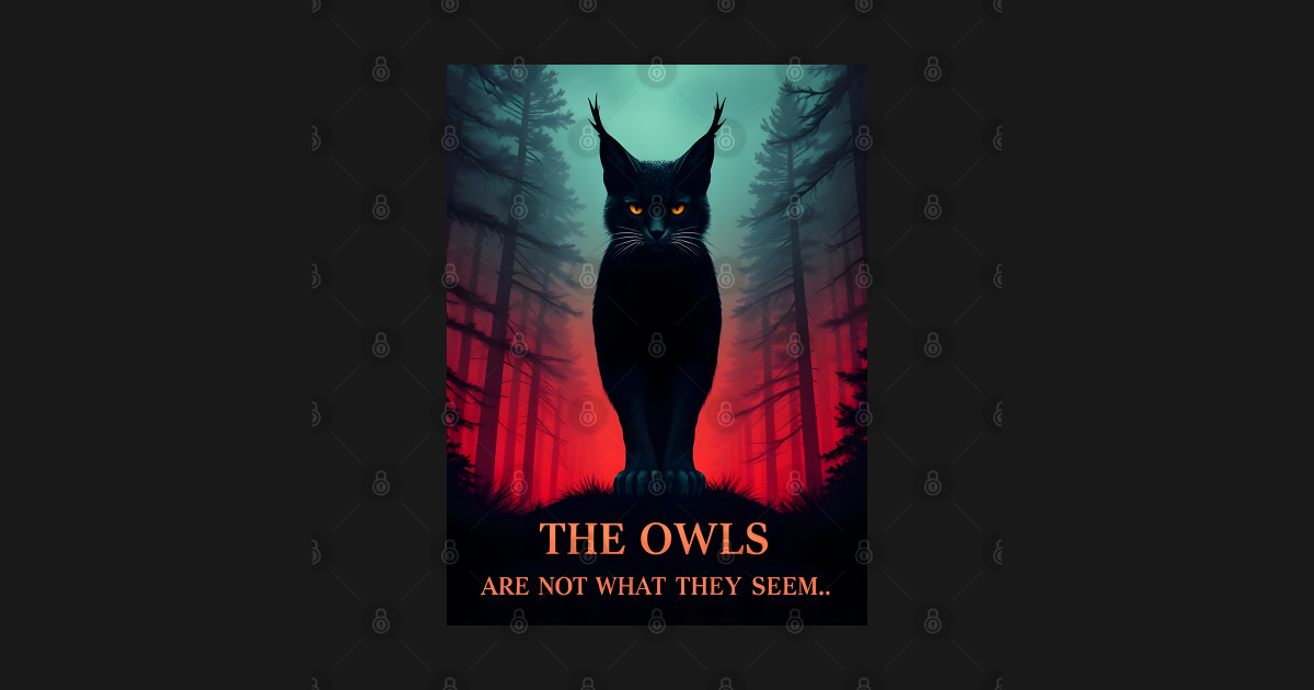 The Owls Are Not What They Seem: Lynx silhouette like an owl funny Twin ...
