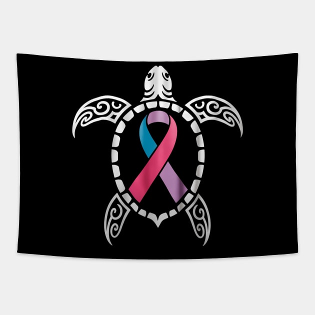 Turtle and Thyroid Cancer Ribbon - Turtle And Thyroid Cancer Ribbon ...